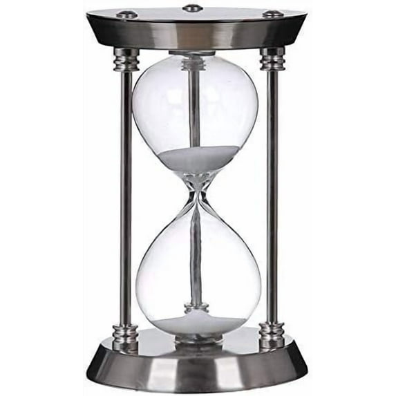 Bellaware 60 Minute Metal Hourglass Sand Timer, Decorative Large Size ...