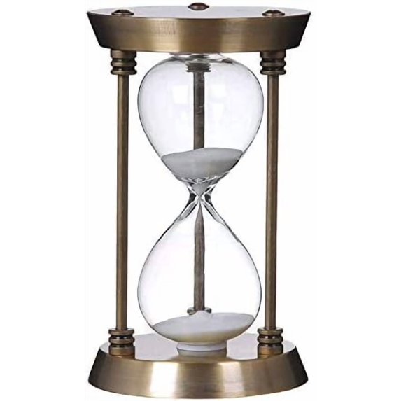 Bellaware 60 Minute Metal Hourglass Sand Timer, Decorative Large Size ...