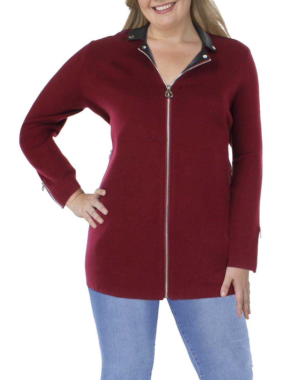 Belldini Womens Plus Faux Leather Midi Walker Coat - Walmart.com