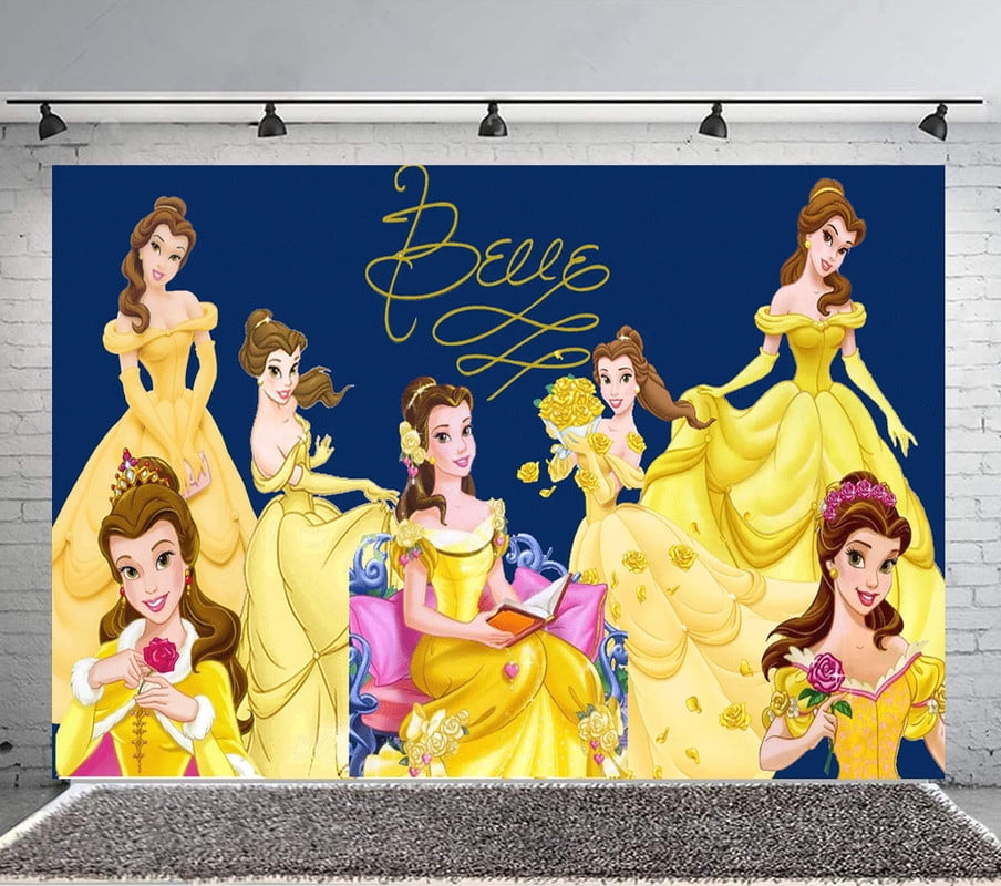 Belle Backdrop Banner Party Supplies Poster Movie Theme Background for ...
