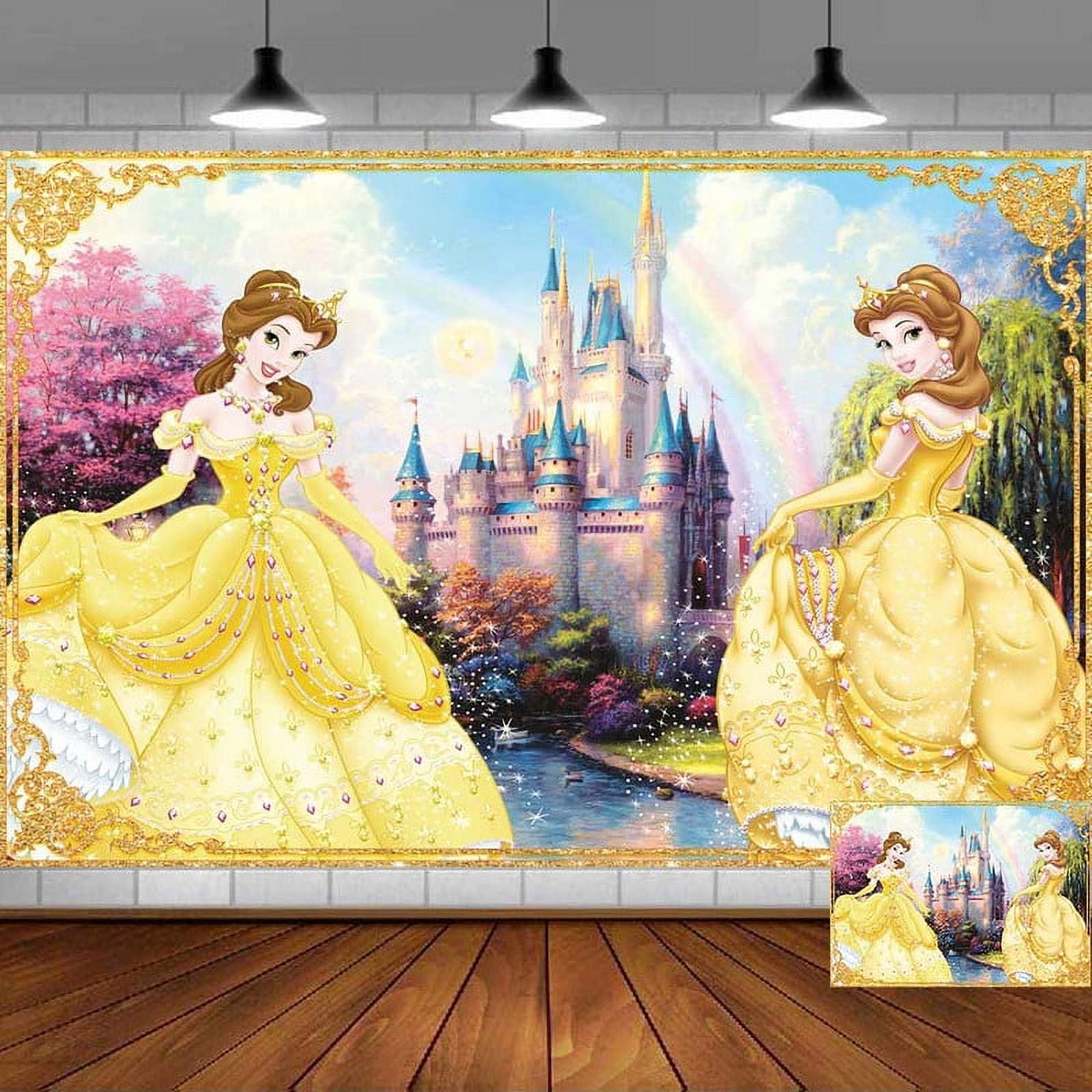 Belle Backdrop Banner Party Supplies Poster Movie Theme Background for ...