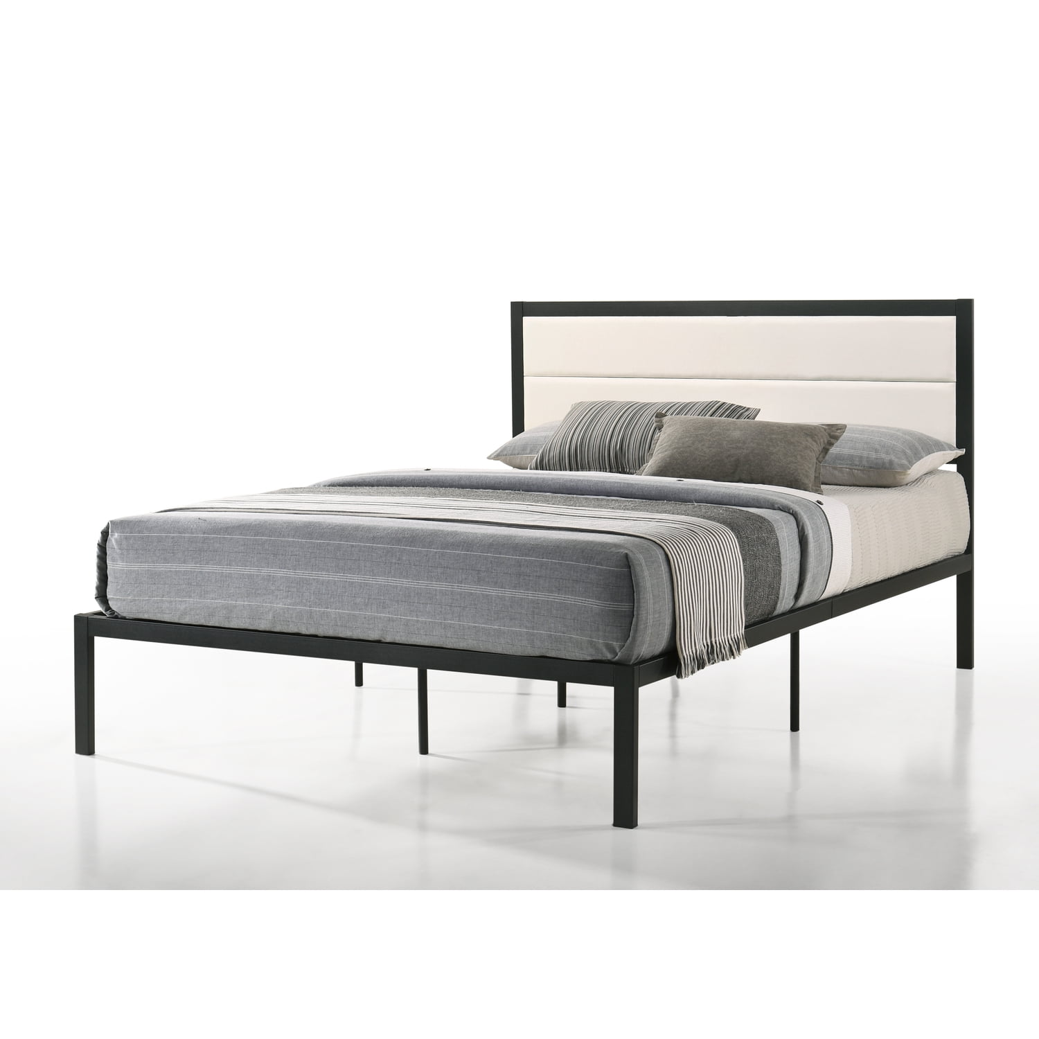 Belle Isle Furniture Highland Modern Velvet Low Profile Upholstered Bed ...