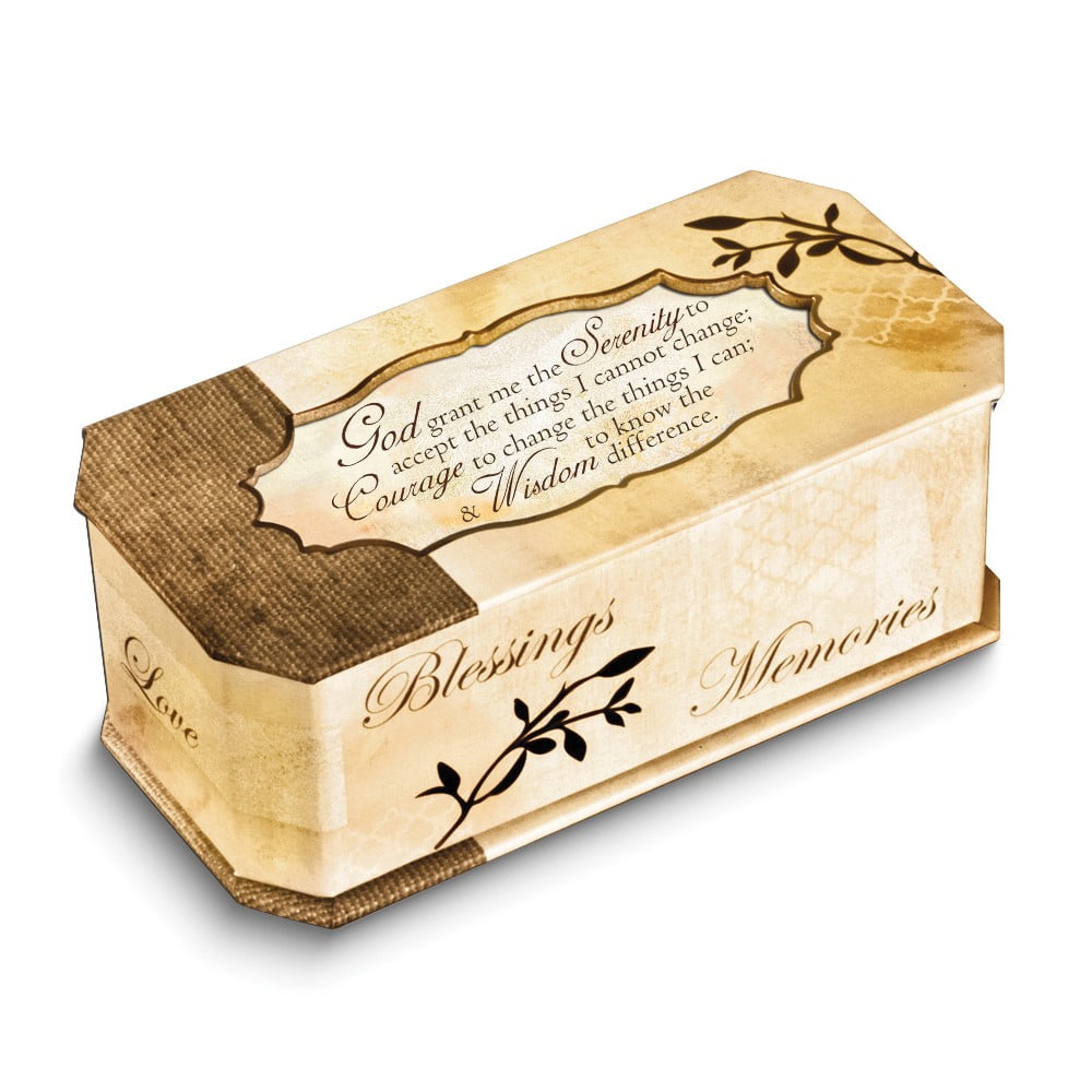 Belle Papier Serenity Prayer Music Box (Plays Amazing Grace) QGM18560 ...