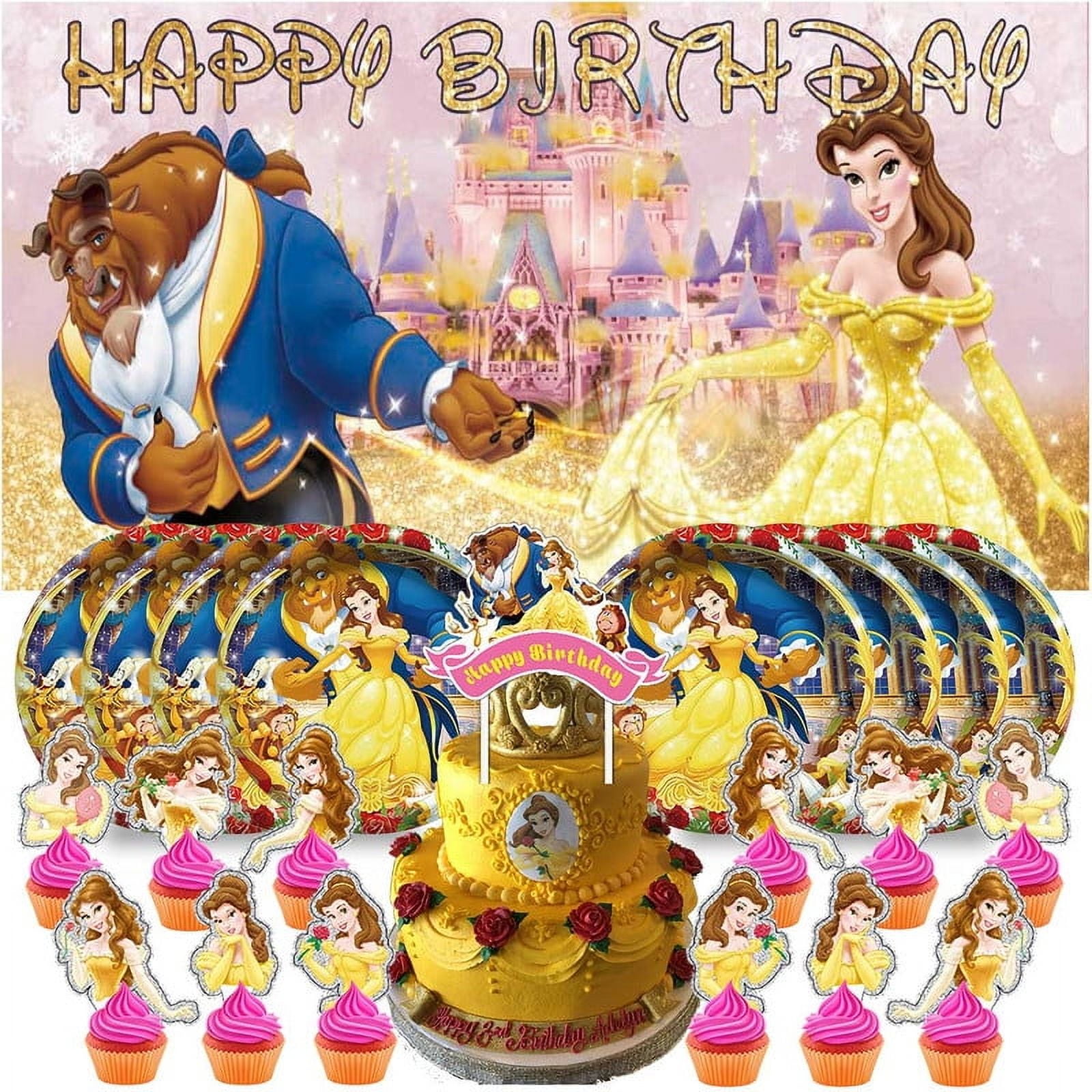 Belle Princess Beauty and Beast Birthday Party Plates Movie Decorations ...