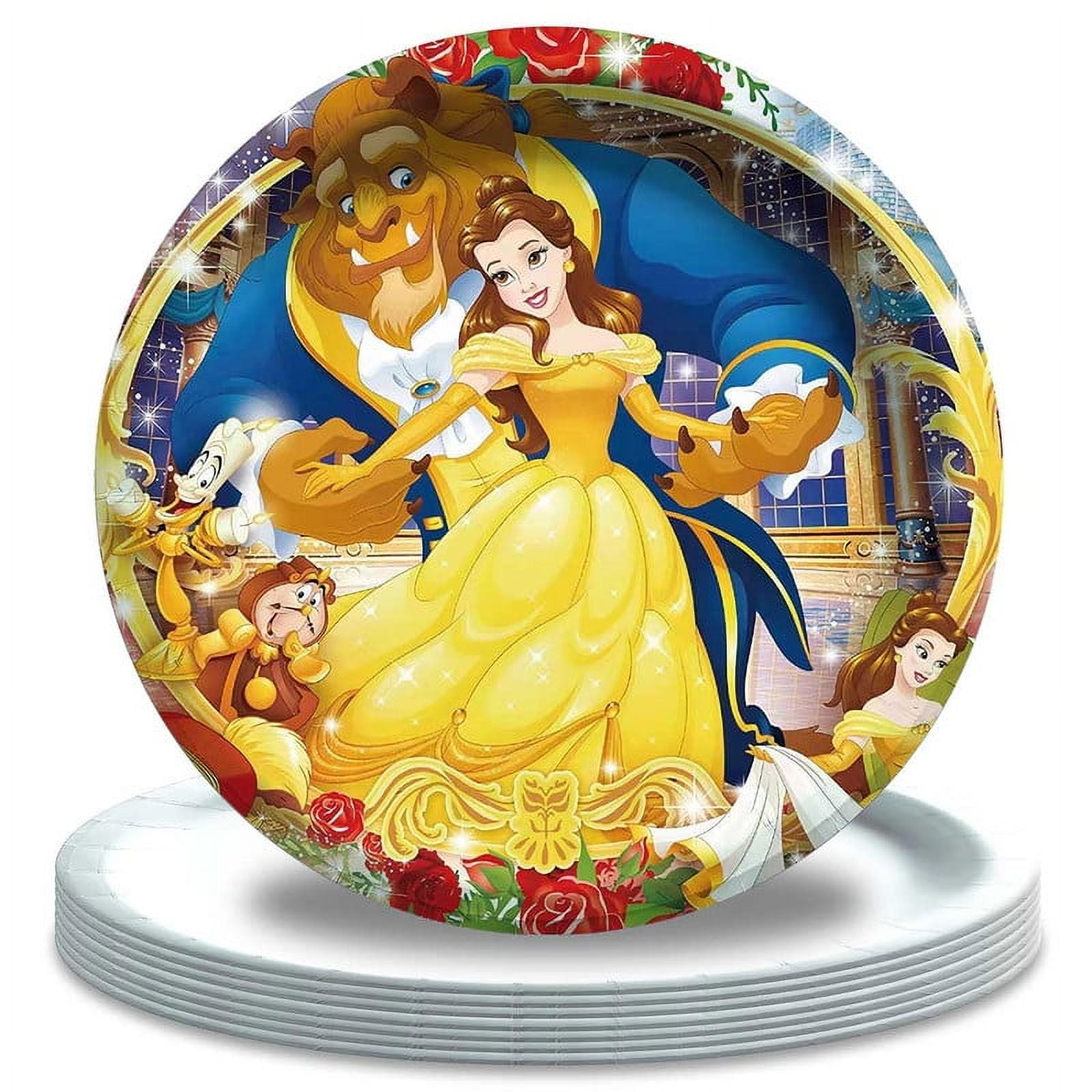 Belle Princess Beauty and Beast Plates Birthday Party Supplies ...