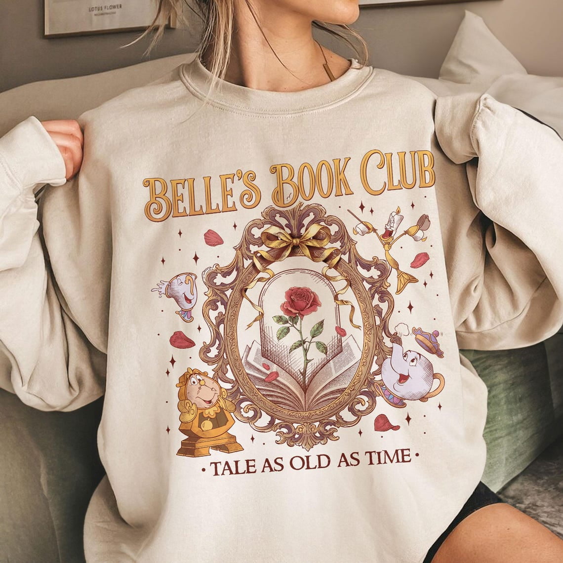 Belle’S Book Club Sweatshirt, Tale As Old As Time Bookish Tee, Belle’S ...