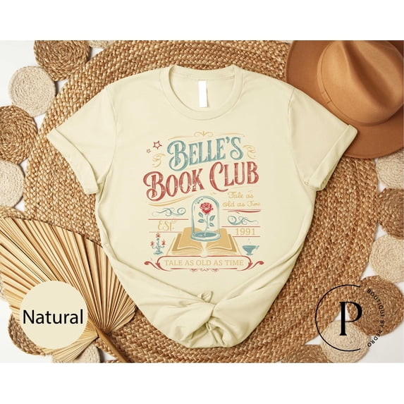 Belle'S Book Club T-shirt, Tale As Old As Time T-Shirt, Disney Beauty ...