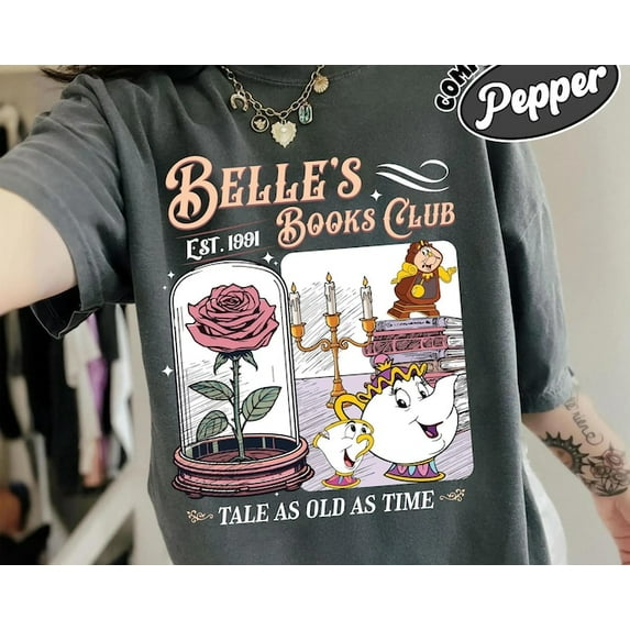 Belle's Book Club , Book , Tale As Old As Time Design, Belle Princess ...