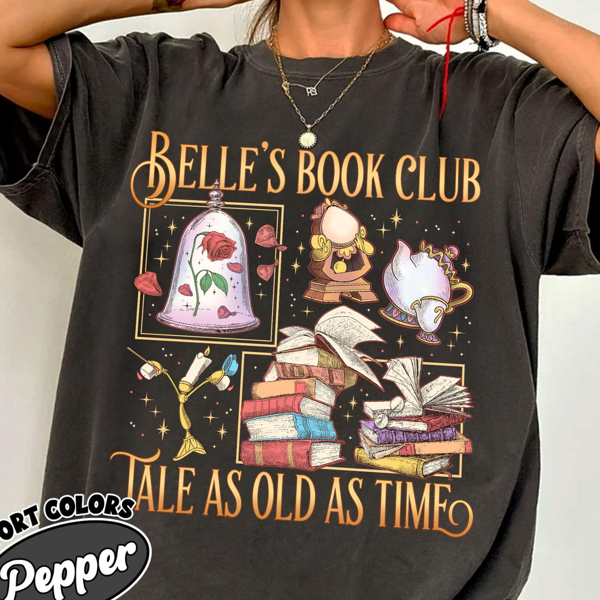 Belle s Book Club Shirt s Tale As Old As Time Tshirt Fairytale Rose ...