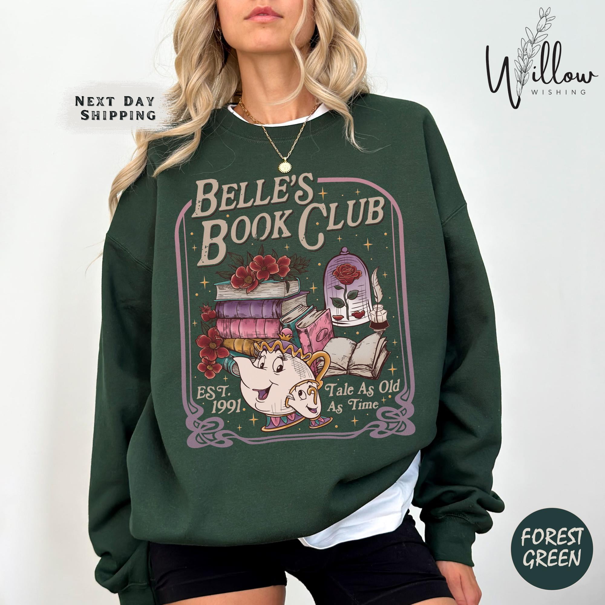 Belle’s Book Club Sweatshirt, Retro Book Pullover for Her, Tale As Old ...