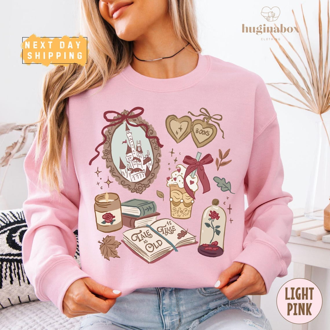 Belle’s Book Club Sweatshirt, Tale As Old As Time Reading Pullover ...