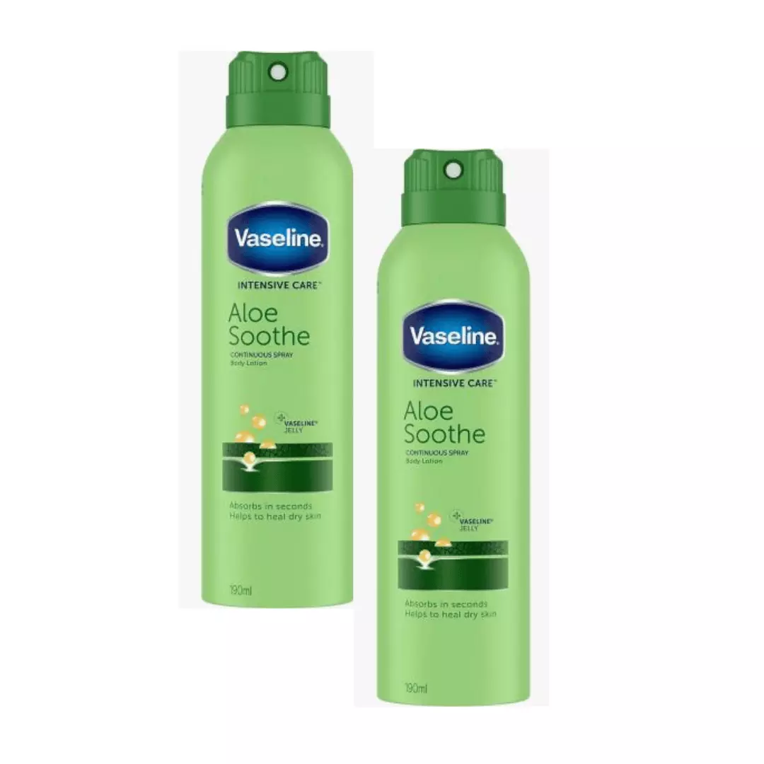 BelleElite Vaseline Intensive Care Spray Lotion Aloe Soothe 190ml ...