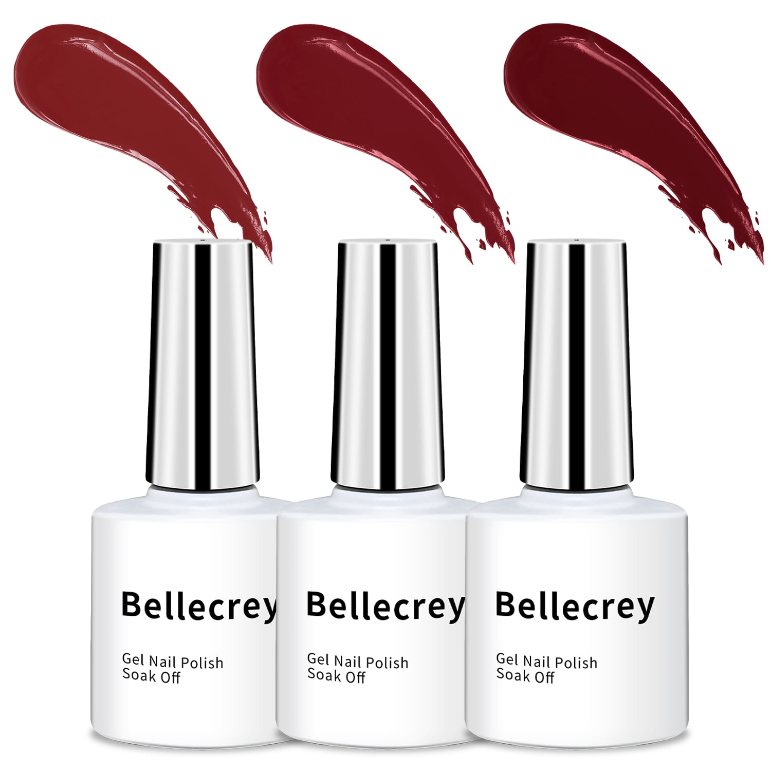 Bellecrey Gel Nail Polish Set 3 Colors Red Glitter Gel Nail Polish Set ...