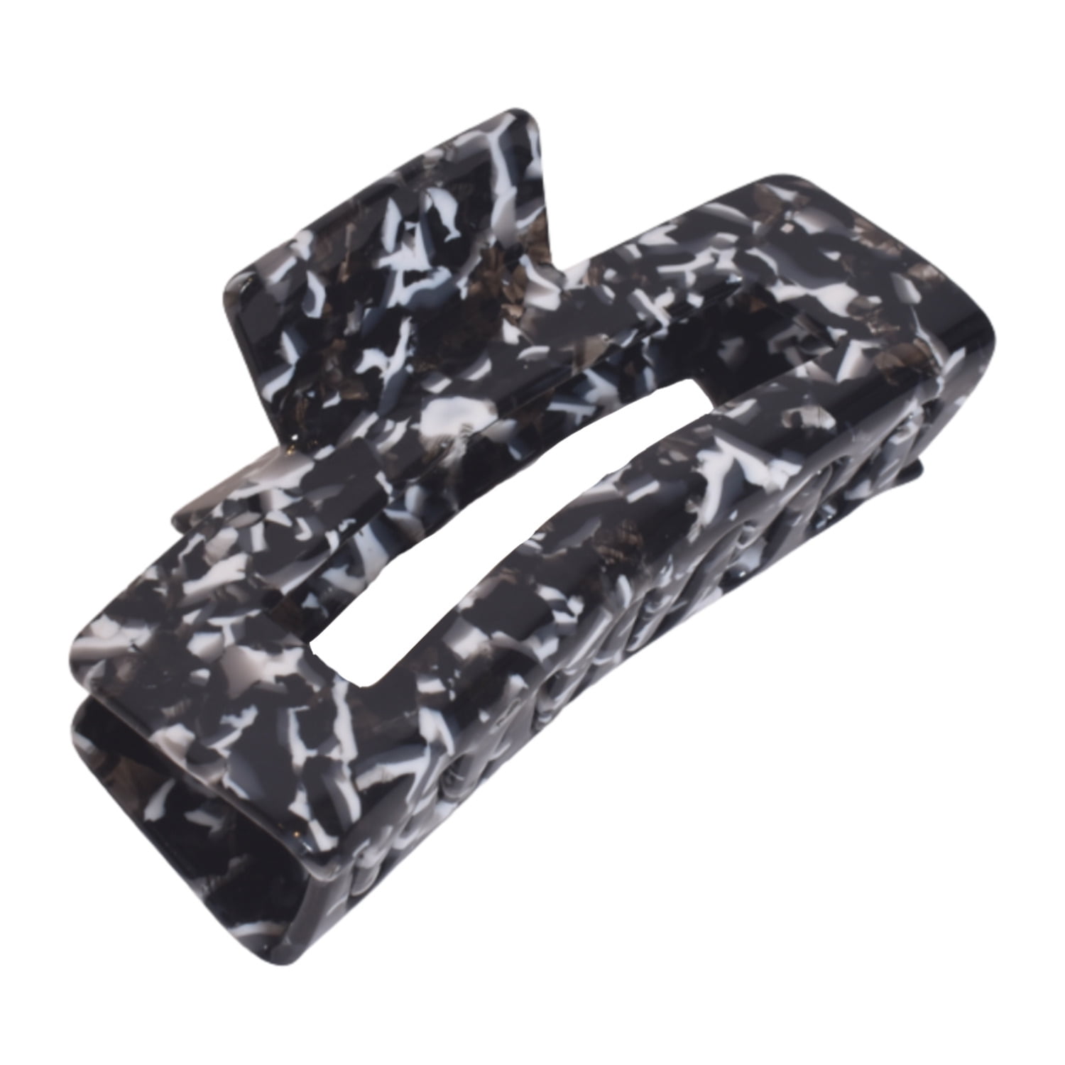 Bellefixe Premium Acetate Mosaic Jaw Hair Clips - Black, Perfect for ...