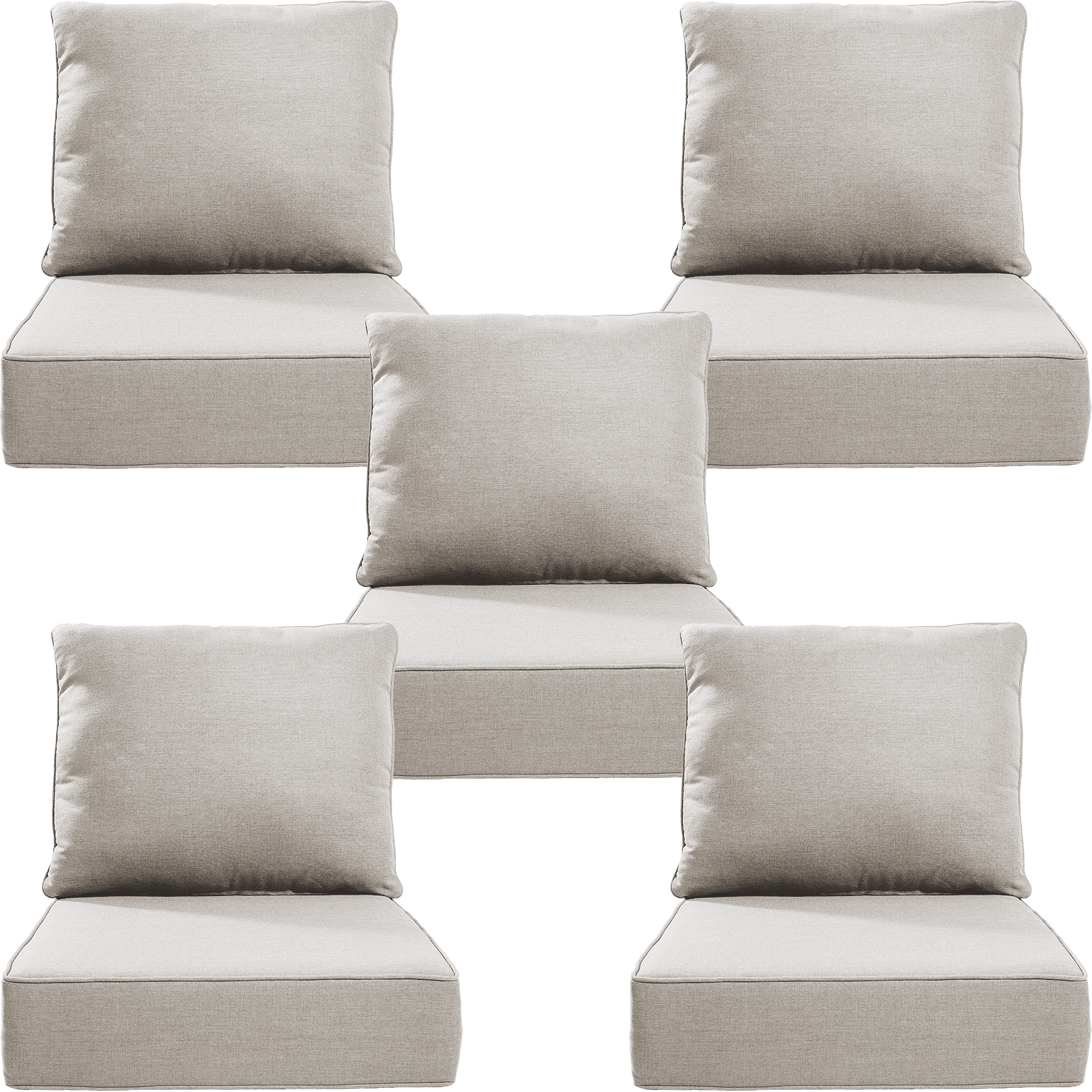 Bellefurn Outdoor Deep Seat Cushion 24 X 24 X 6 inch for Patio ...