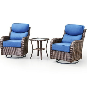 Bellefurn Outdoor Swivel Rocker Patio Chairs with Side Table,Patio ...