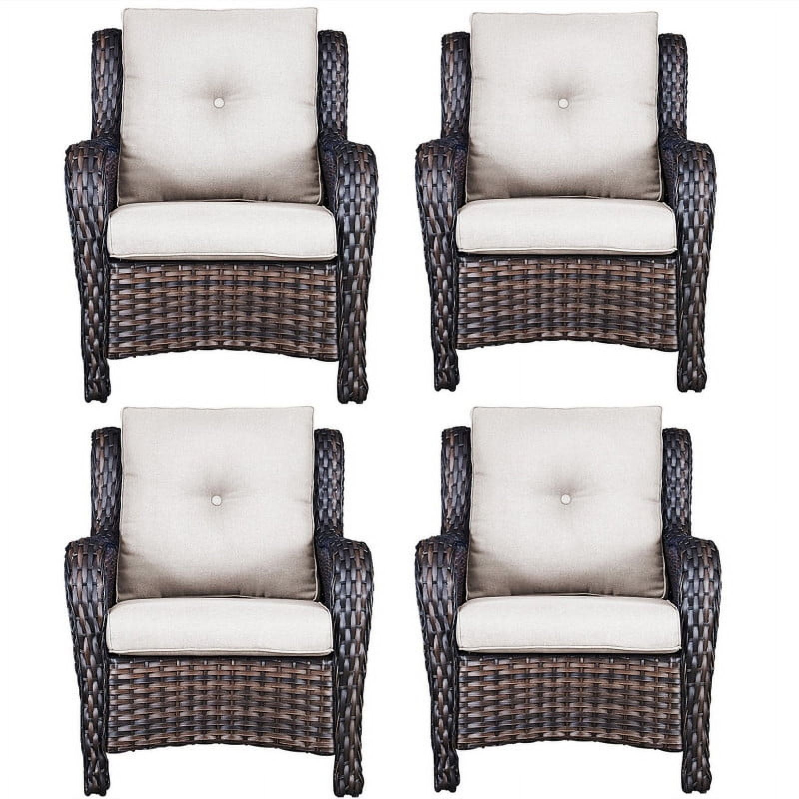 Walmart Black Friday Deals 2025 Bellefurn Patio Wicker Chairs Set of 4 ...