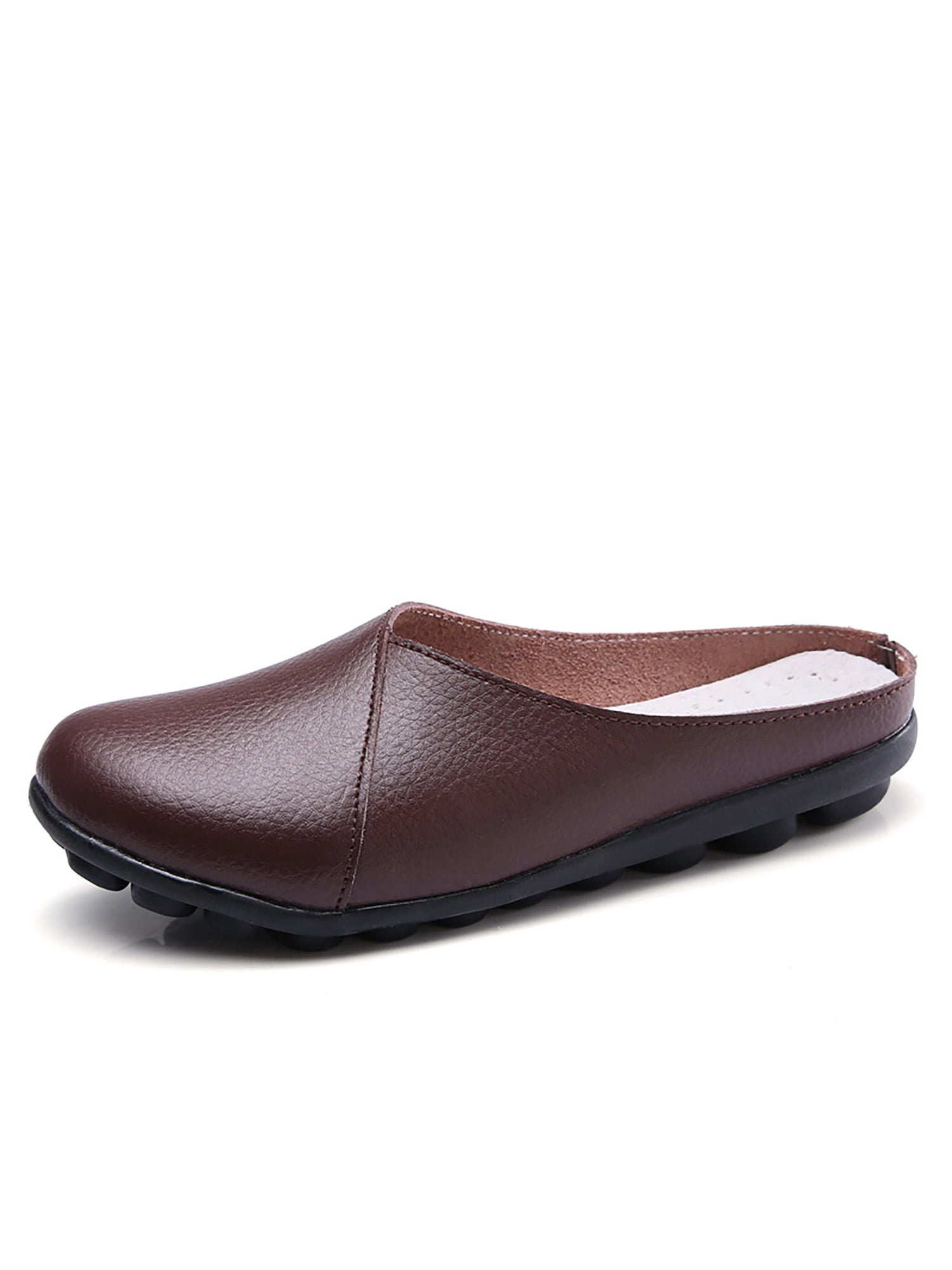 Bellella Women Flats Closed Toe Mules Comfort Clogs Lightweight Leather ...