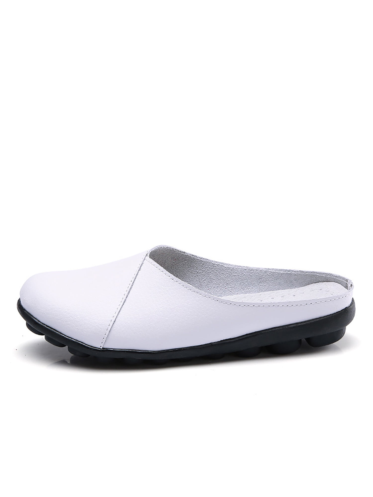 Bellella Women Flats Closed Toe Mules Comfort Clogs Lightweight Leather ...