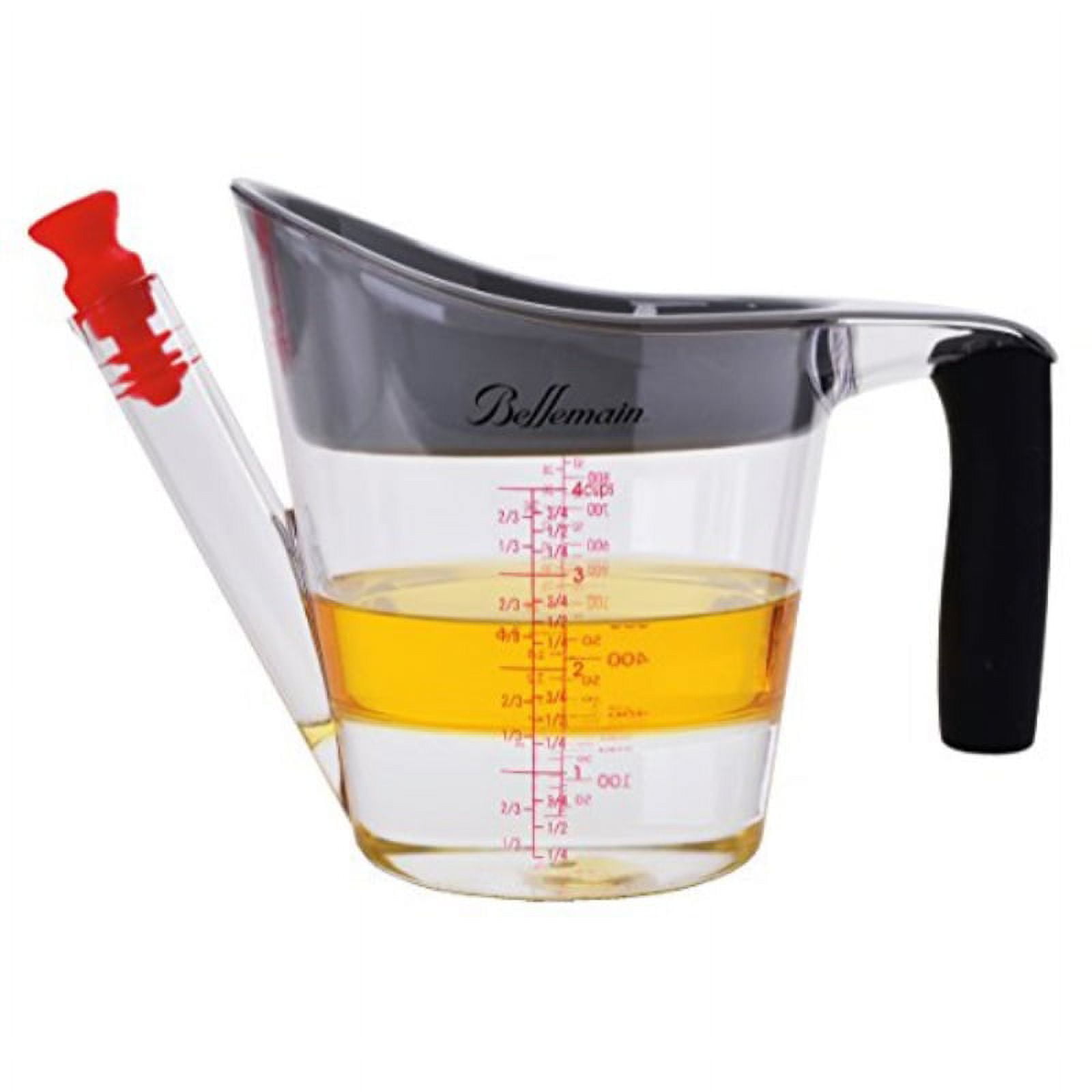 Bellemain 4-Cup Fat Separator/Measuring Cup with Strainer & Fat Stopper ...