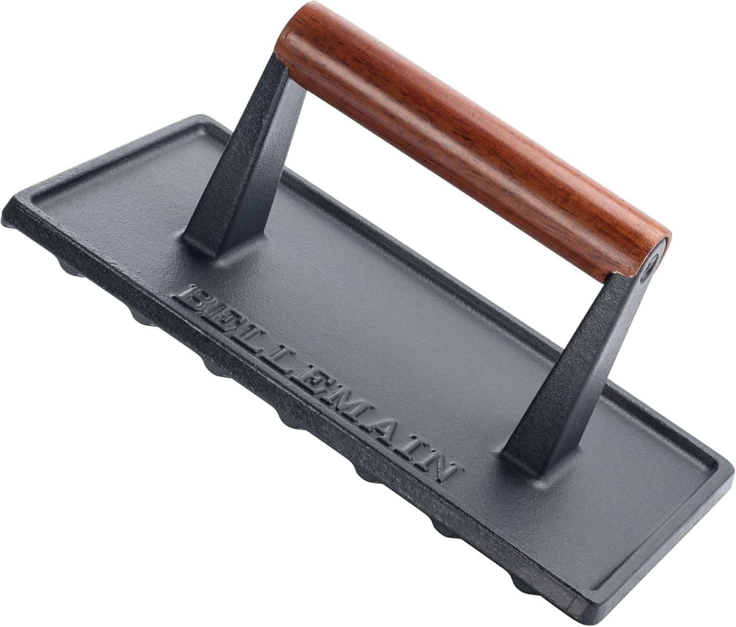 Bellemain Cast Iron Grill Press, Pre-Seasoned Rectangle Meat Press for ...