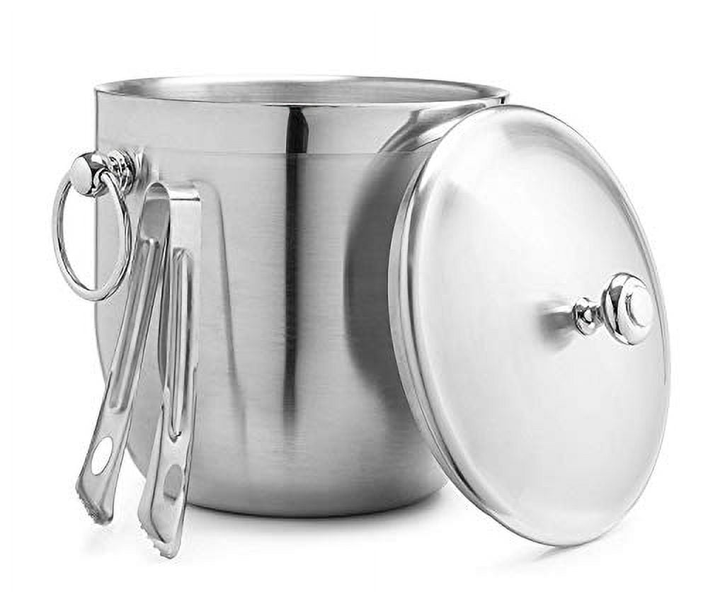 Bellemain Stainless Steel Ice Bucket with Lid - Double Wall Insulated ...