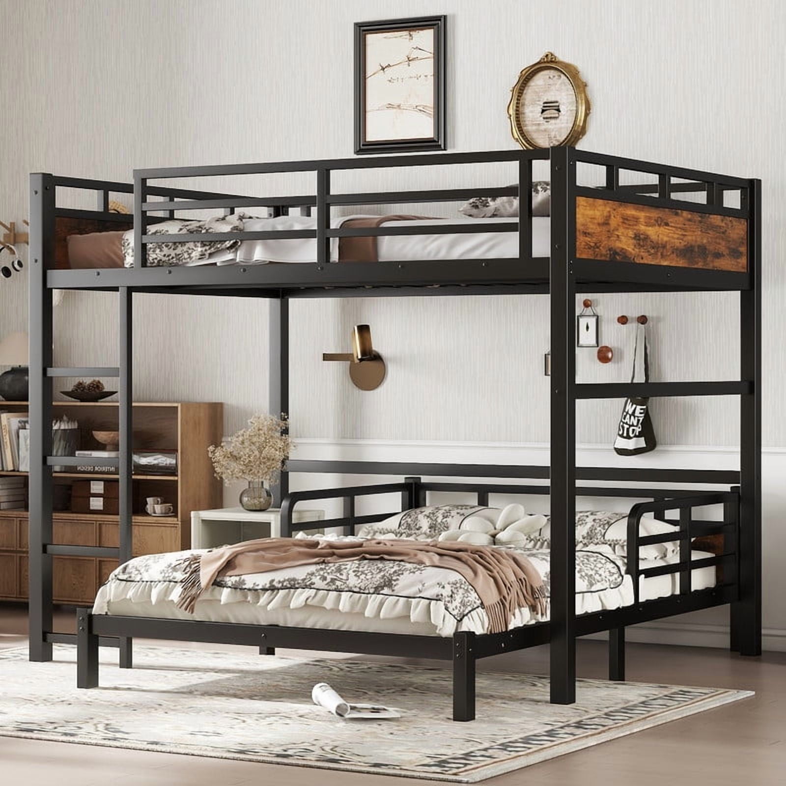 Bellemave Full Over Full Bunk Bed, Separable Bunk Beds Frame with ...