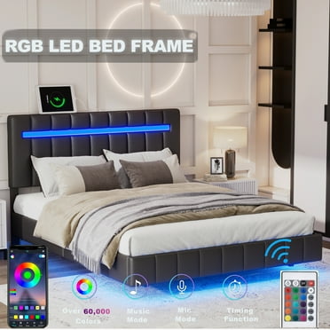 Queen Bed Frame with 4 Drawers and 2 USB Charging Station, Platform Bed ...