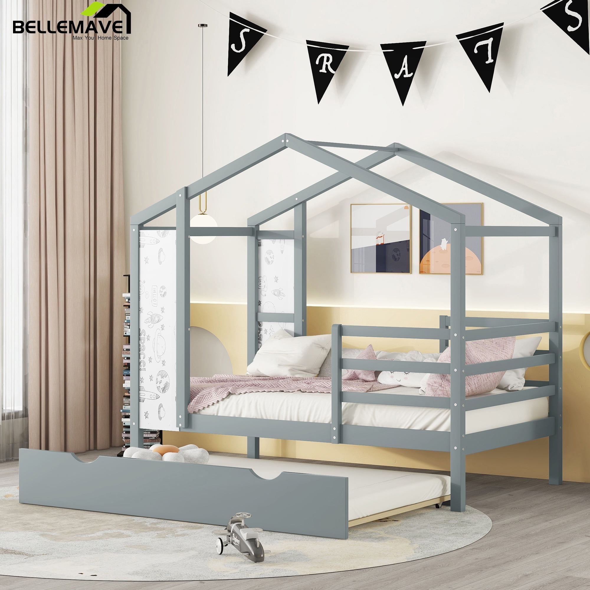 Bellemave Girls Boys Children Teens Juniors Twin Montessori Fiberboard ...