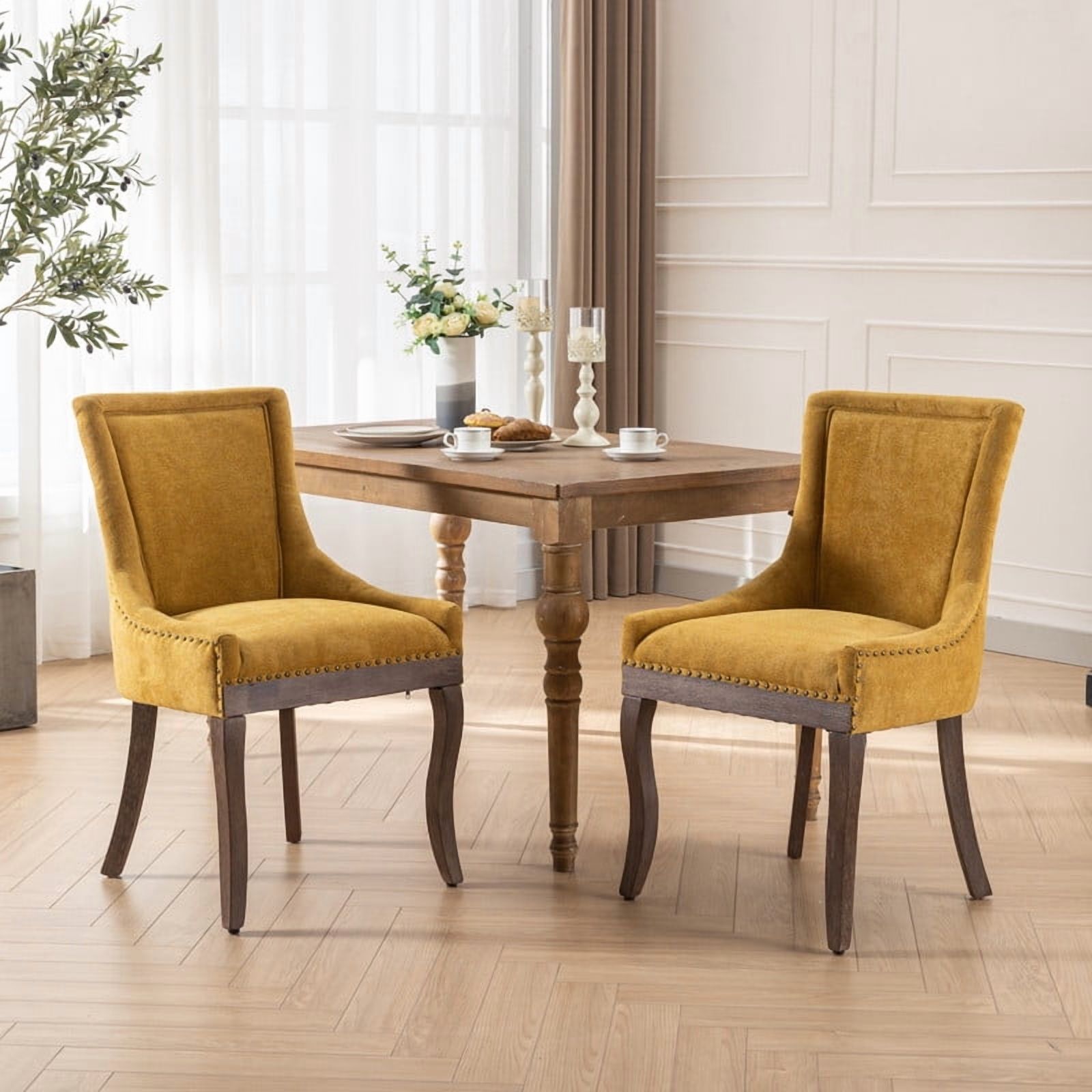 Bellemave Set of 2 Upholstered Side Dining Chairs, Thickened Soft ...