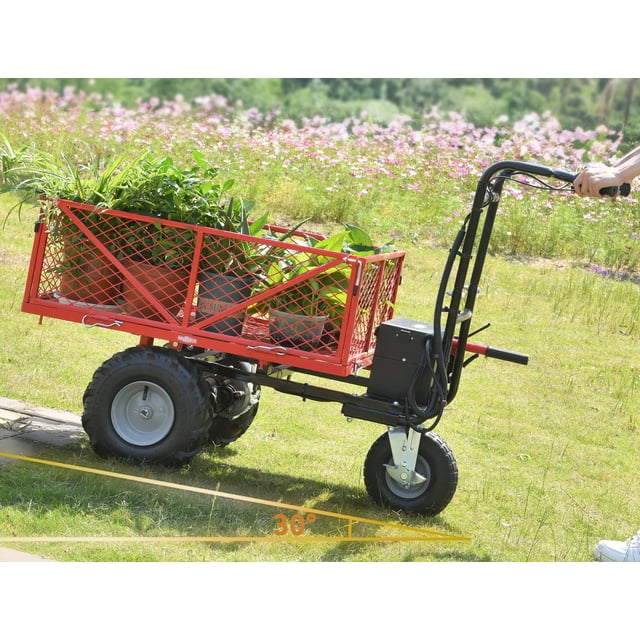 Bellemave Motorized Utility Cart, 500W, 500lbs Capacity, 1000lbs Towing ...