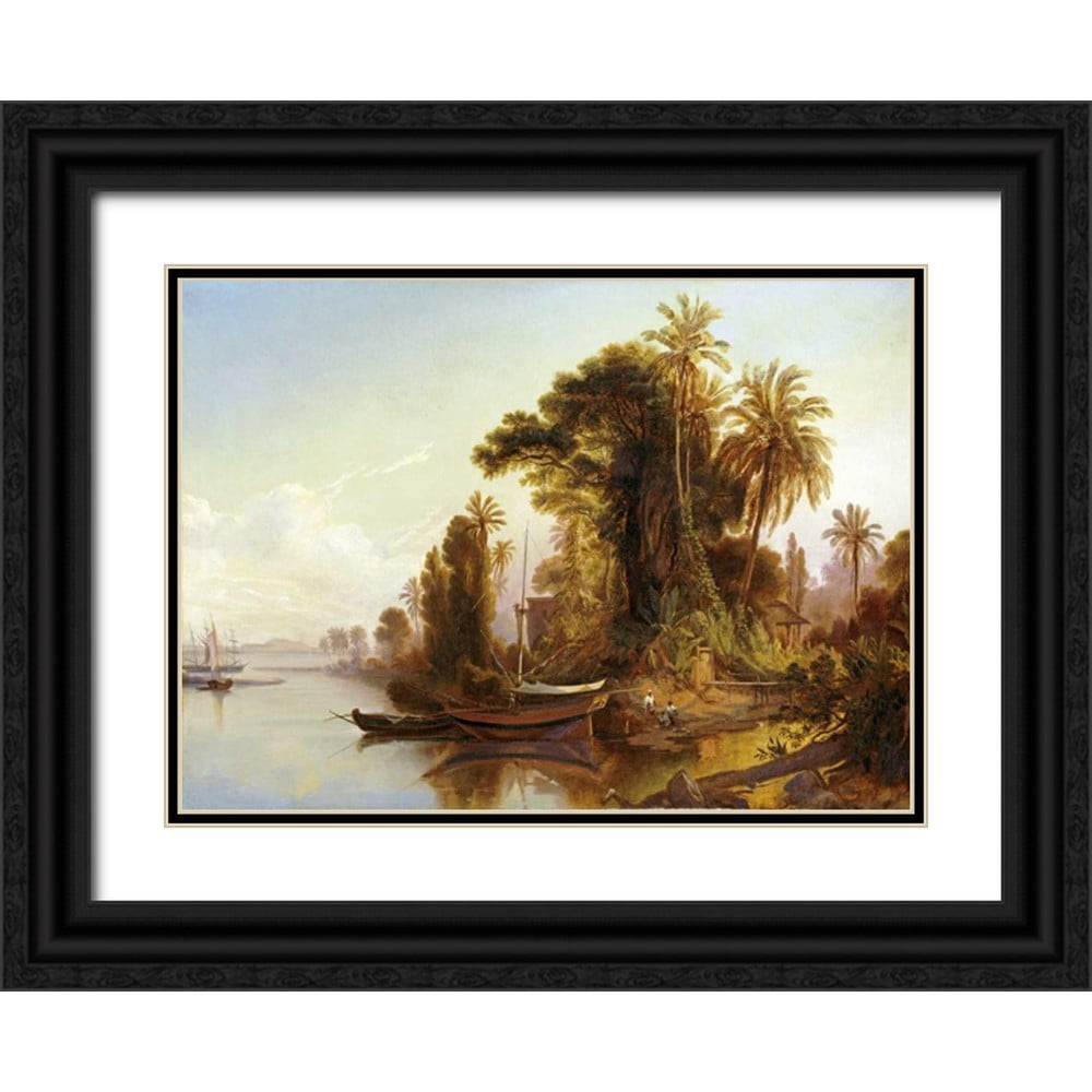 Bellerman, Ferdinand 14x11 Black Ornate Wood Framed with Double Matting ...