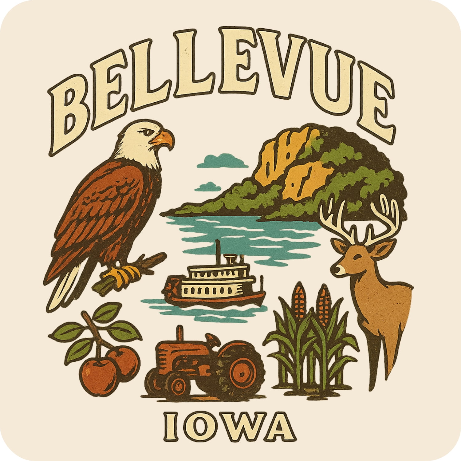 Bellevue Iowa Keepsakes Souvenir Vinyl Sticker – Destination Travel ...