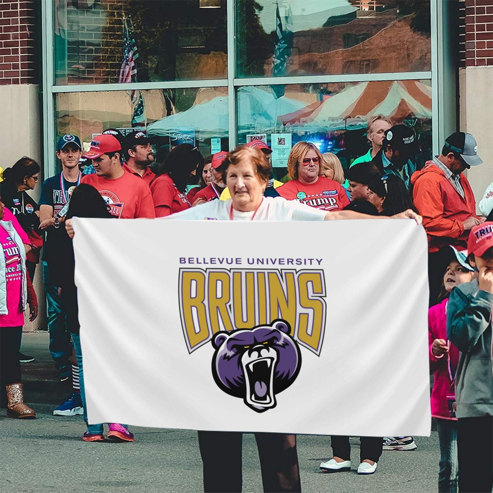 Bellevue University Logo Flag 3x5 Ft Holiday Banner Garden Yard House ...