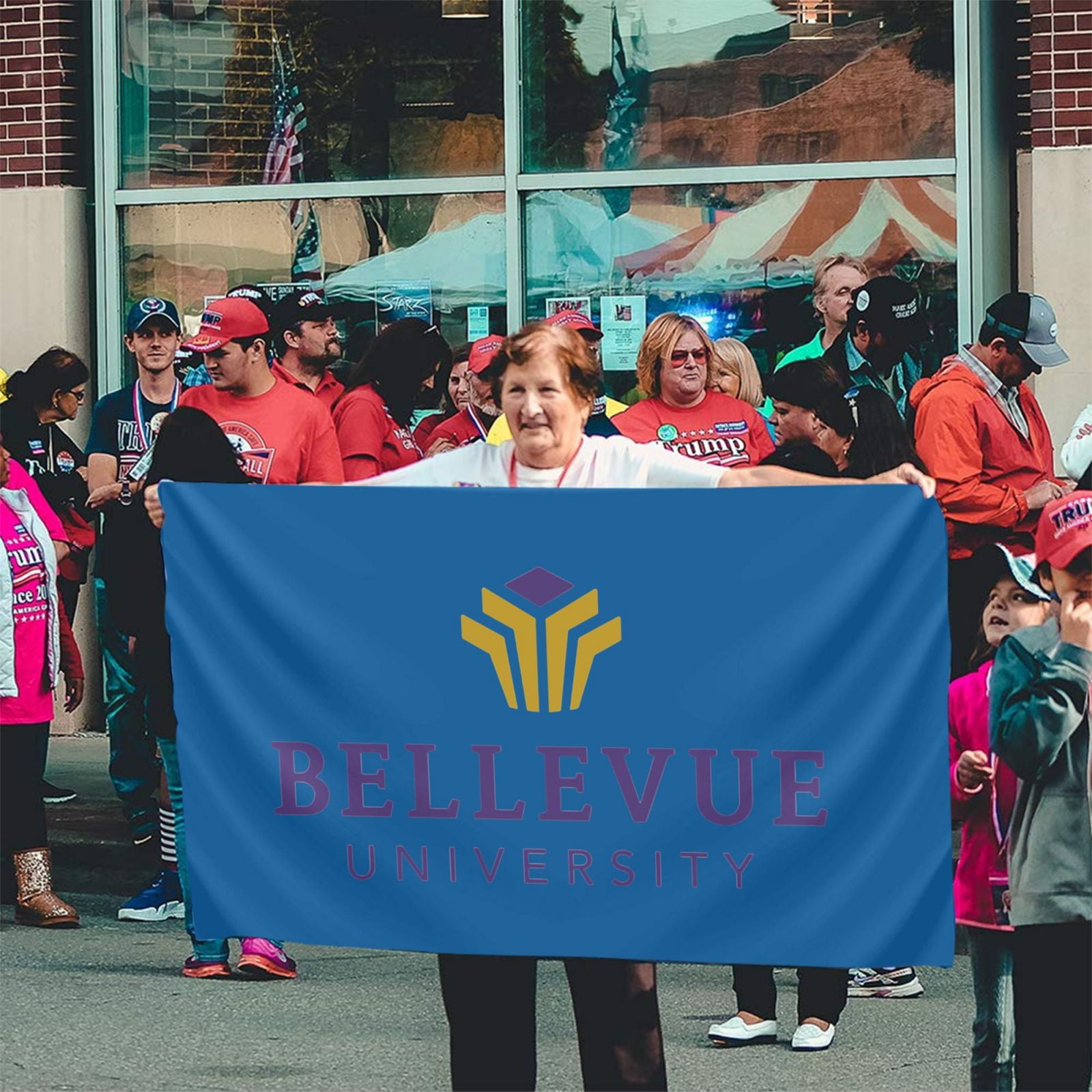 Bellevue University Logo Flag 3x5ft, Home Garden Flag, Suitable For ...