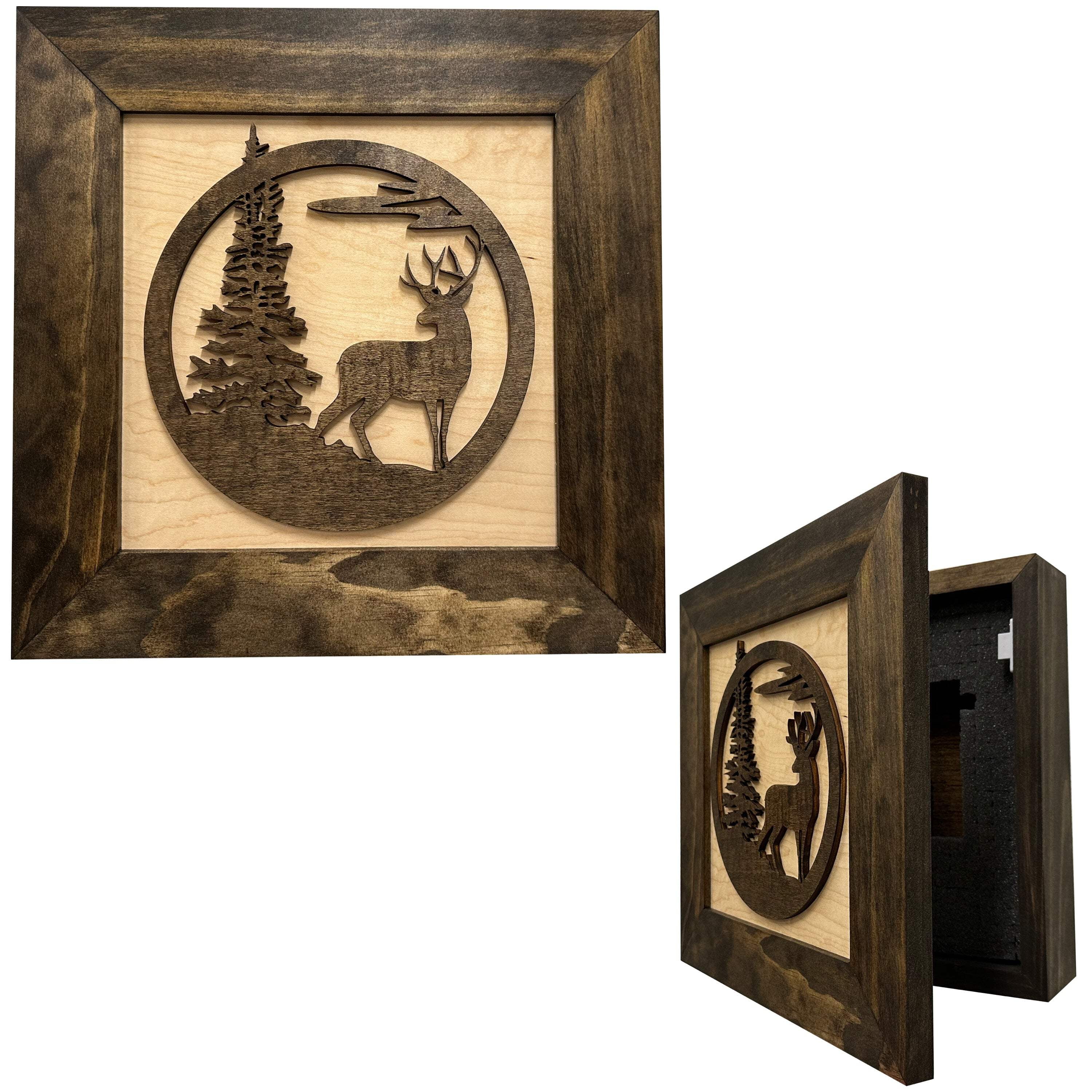 Bellewood Designs Buck in Nature Decorative Wall-Mounted Gun Cabinet ...