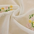 Bellflower Embroidered Lace Sheer Rod Pocket Curtain,Breathable Light ...