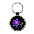 Bellflower Purple Flower Photo Metal Round Keychain - Walmart.com