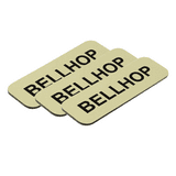 Bellhop 1 x 3" Name Tag/Badge, Brushed Gold, (3 Pack) - Walmart.com