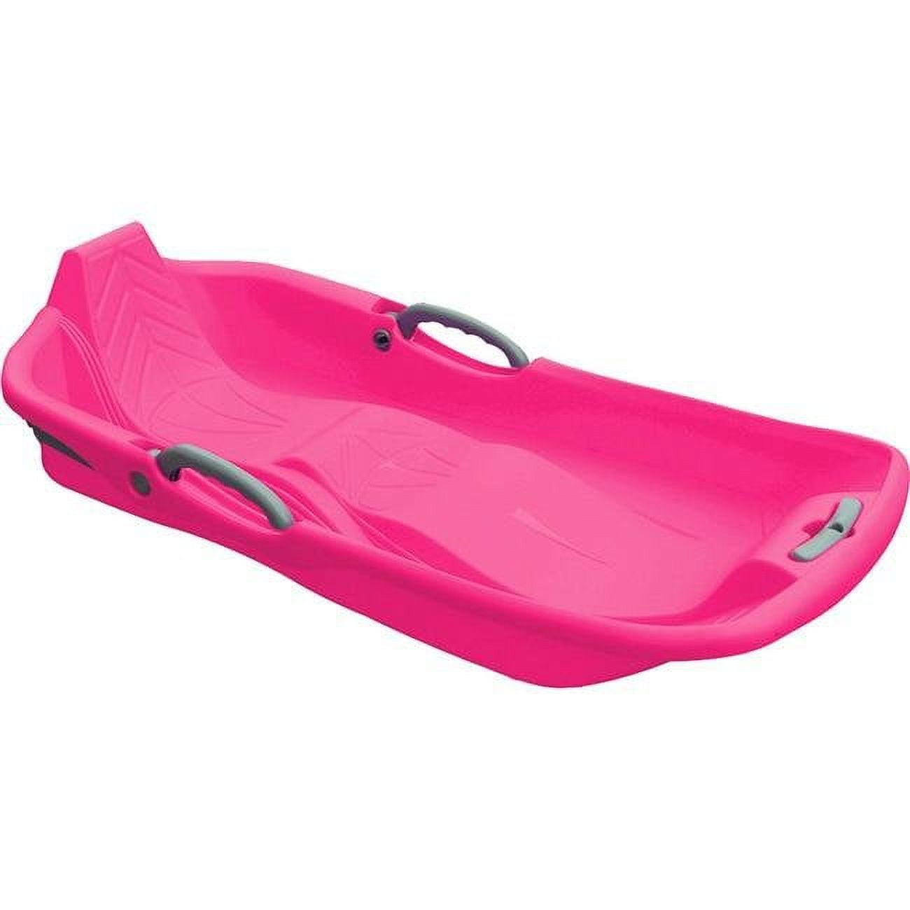 Belli BE80368 Pink Toboggan Snow Sled - 2 Seater Plastic Ride for Kids ...