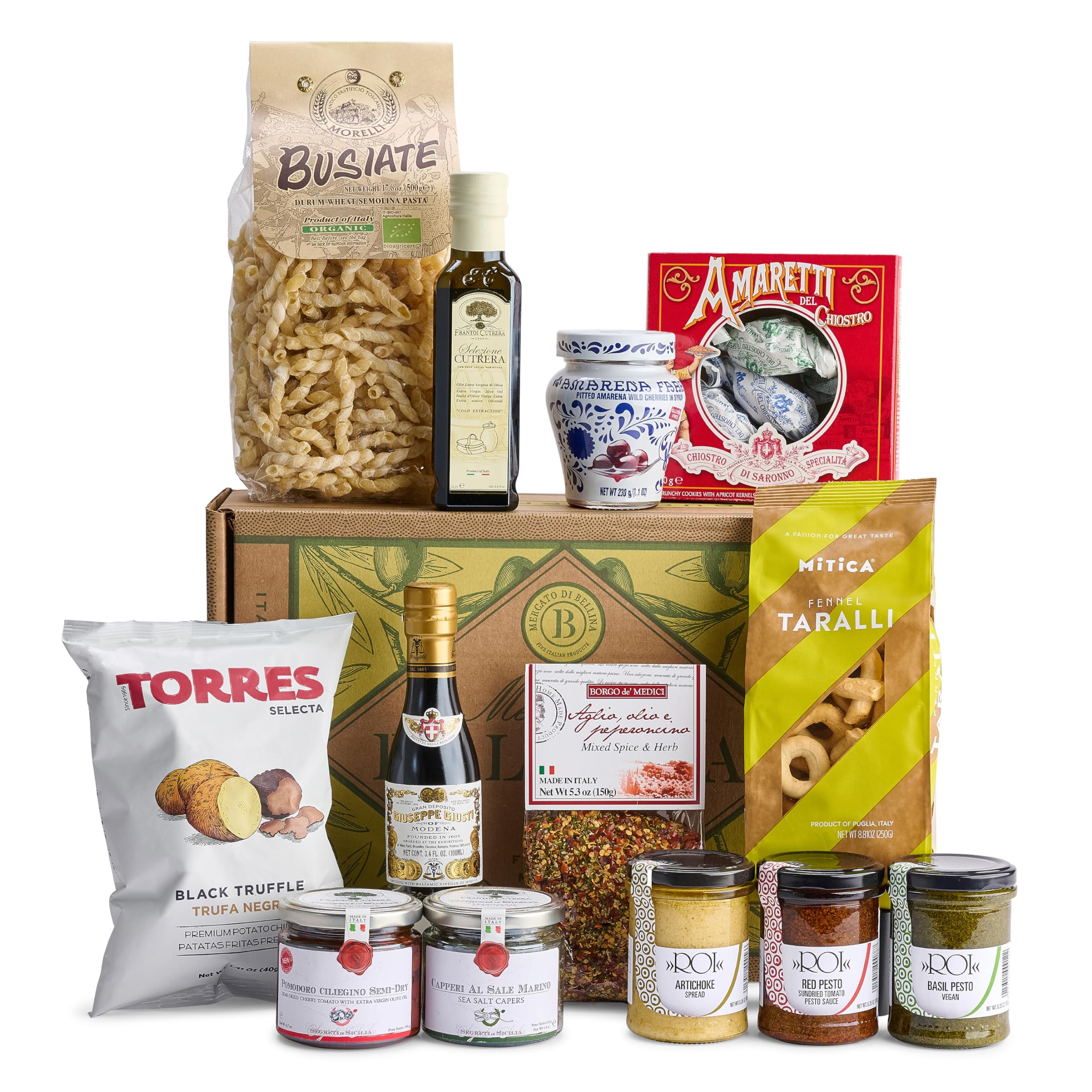 Mercato di Bellina Flavors of Italy Gift Basket - Gourmet Italian Food ...