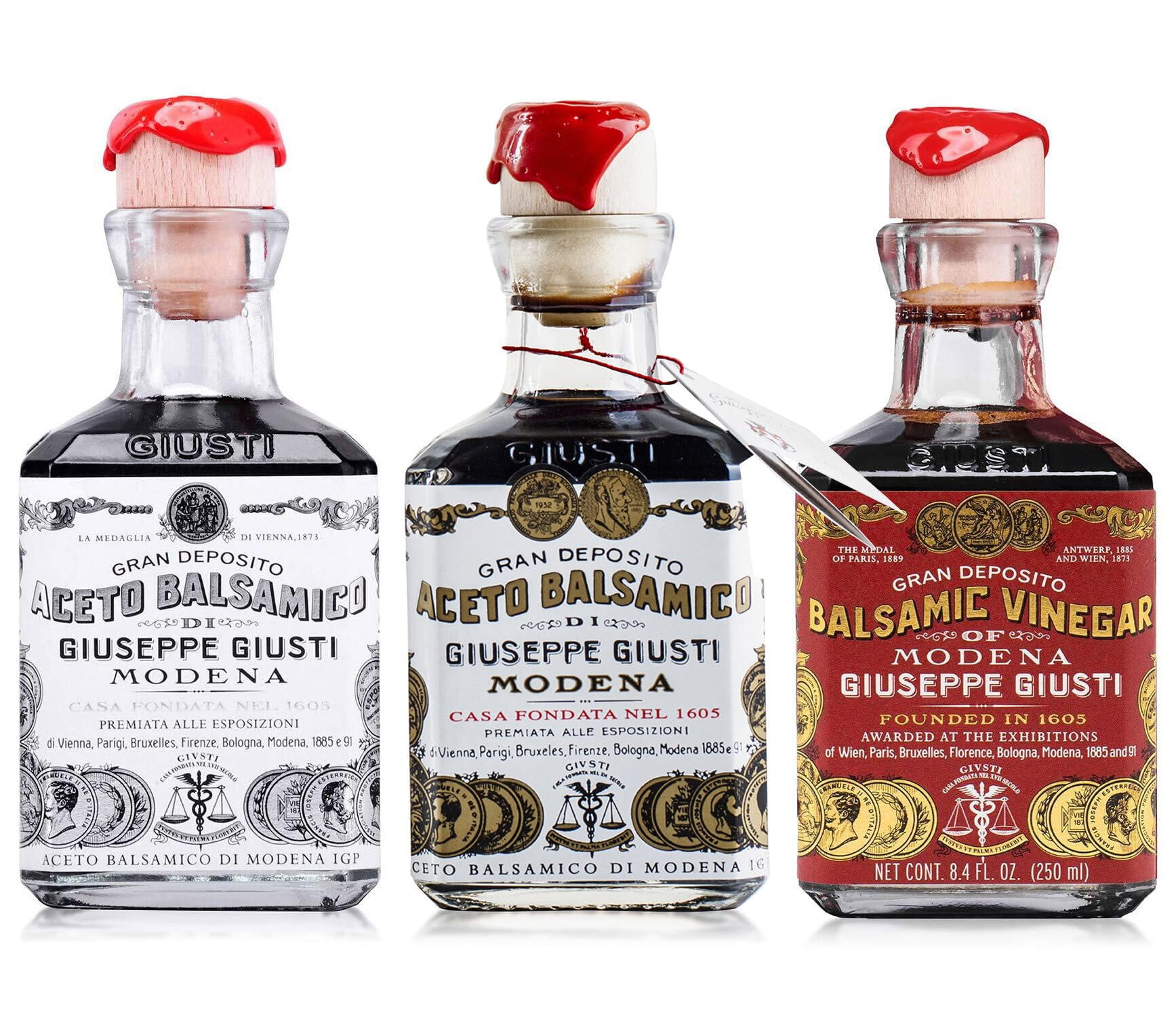 Bellina Italian Balsamic Vinegar Trio Gift Set - Collection of 3 Aceto ...