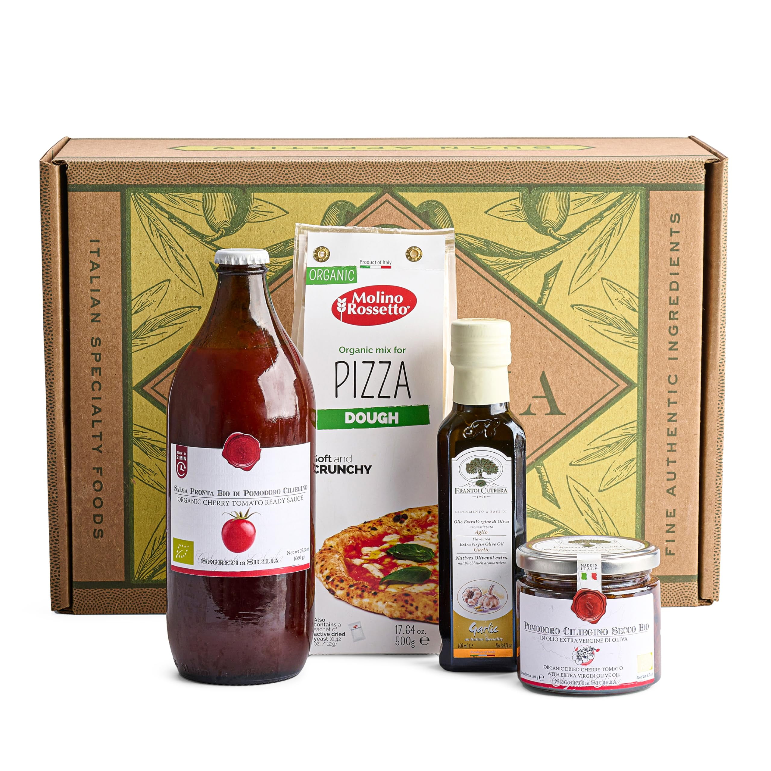 Bellina Organic Pizza Kit Gift Basket - Authentic Homemade Pizza Making ...