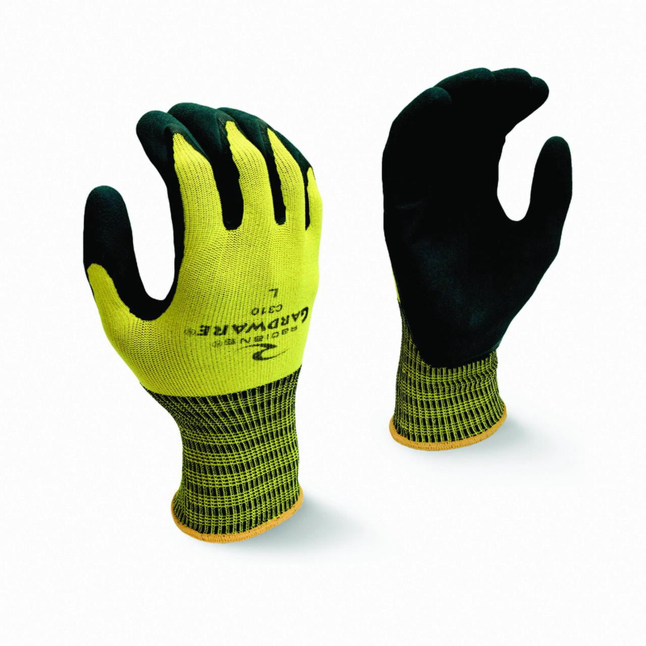 Gard Ware C310M Extra Grip Latex-Palm Work Gloves, Knit Liner, Unisex M ...