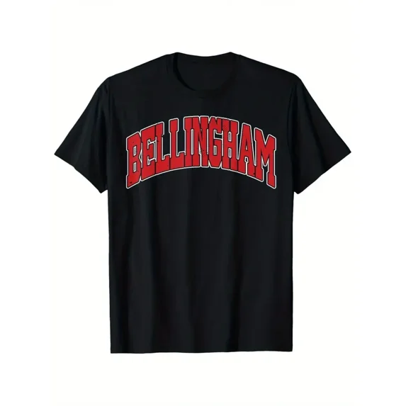 Bellingham, Washington College Style Red Souvenir T-Shirt - Vintage ...