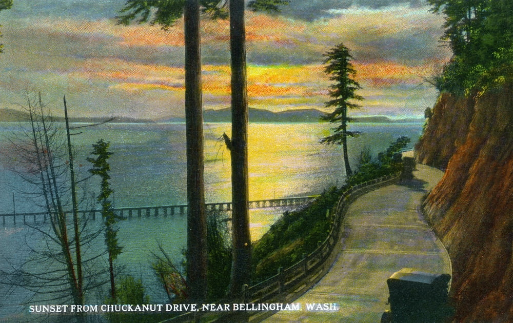 Bellingham, Washington, Sunset View from Chuckanut Drive, near ...