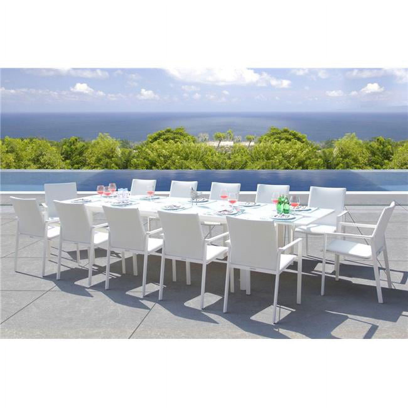 Bellini GR03413WTB2043G 22.5 in. W x 24 in. D x 35.5 in. HRitz Dining ...