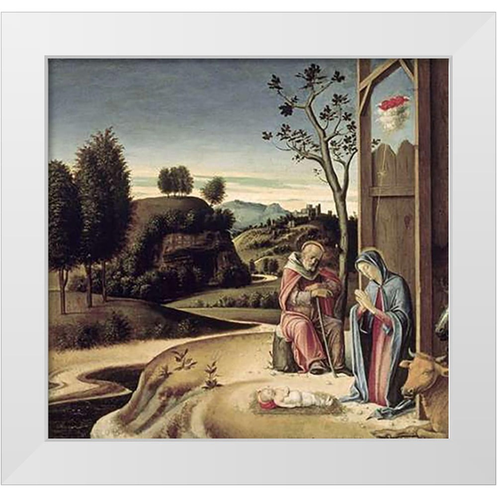 Bellini, Giovanni 21x20 White Modern Wood Framed Museum Art Print ...