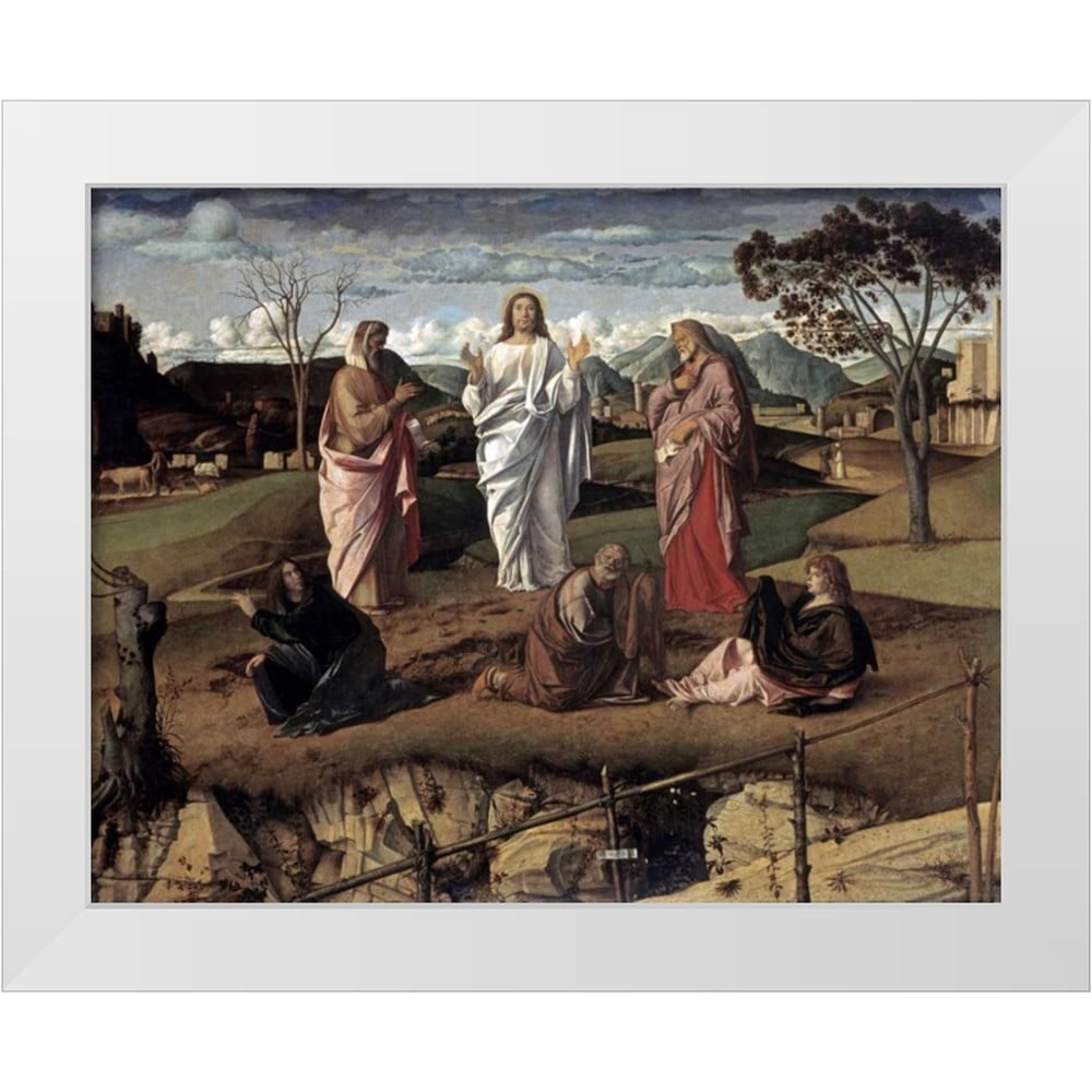 Bellini, Giovanni 32x26 White Modern Wood Framed Museum Art Print ...