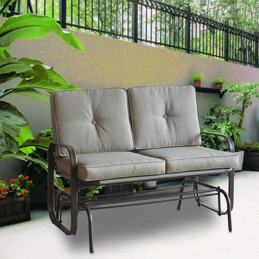 Bellini Home and Gardens Tolentino 2-Person Brown Outdoor Loveseat ...